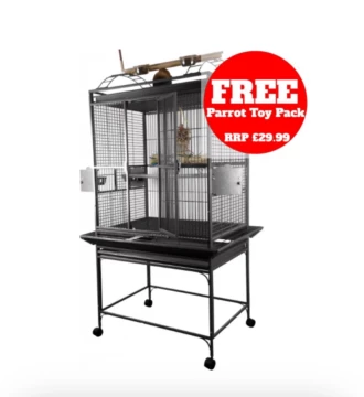 Parrot-Supplies Dakota Play Top Parrot Cage Black